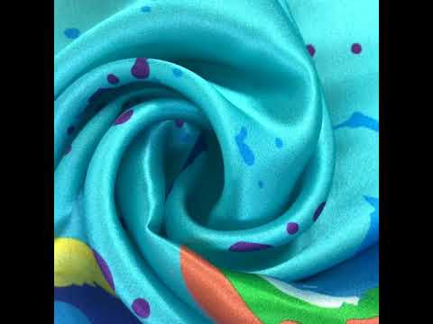 DIY Custom Digital Print 12m/m Silk Satin Scarf for Mother's Day