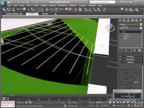 M4A10 - Building the driveway - Modeling the driveway using the "Extrude Along Spline" Video ...