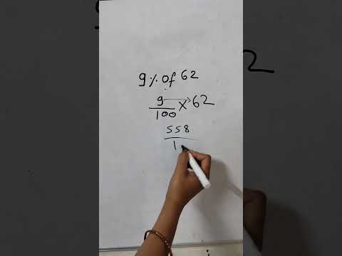 Find 9%of 62 ll How To Find Percentage ll