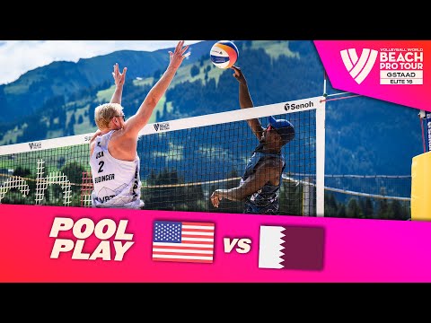 Evans/Budinger vs. Cherif/Ahmed - Pool Play Highlights | Gstaad 2024 #BeachProTour