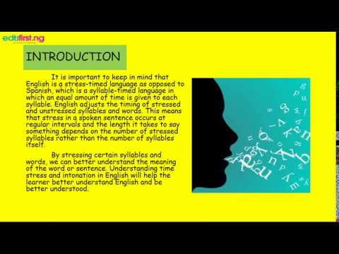 Stress timing in English Sentences | English | SS1