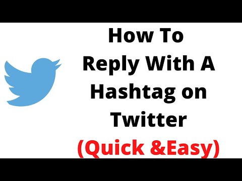 how to reply with a HASHTAG on twitter