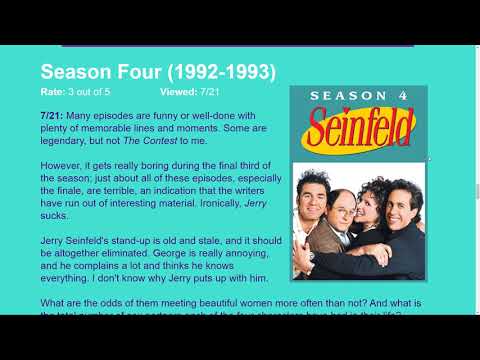 TV Show Review: Seinfeld Season Four [HD]
