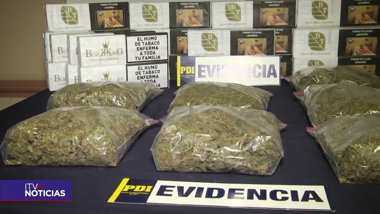 Incautan 10 kilos de marihuana y cigarrillos de contrabando: sujeto fue detenido por la PDI