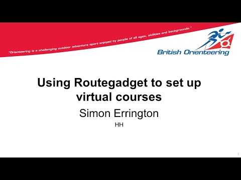 Using Routegadget to set up virtual courses