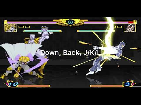 DIO OVER HEAVEN MOVES (TIME STOP INCLUDED) JJBA MUGEN BETA 2.5