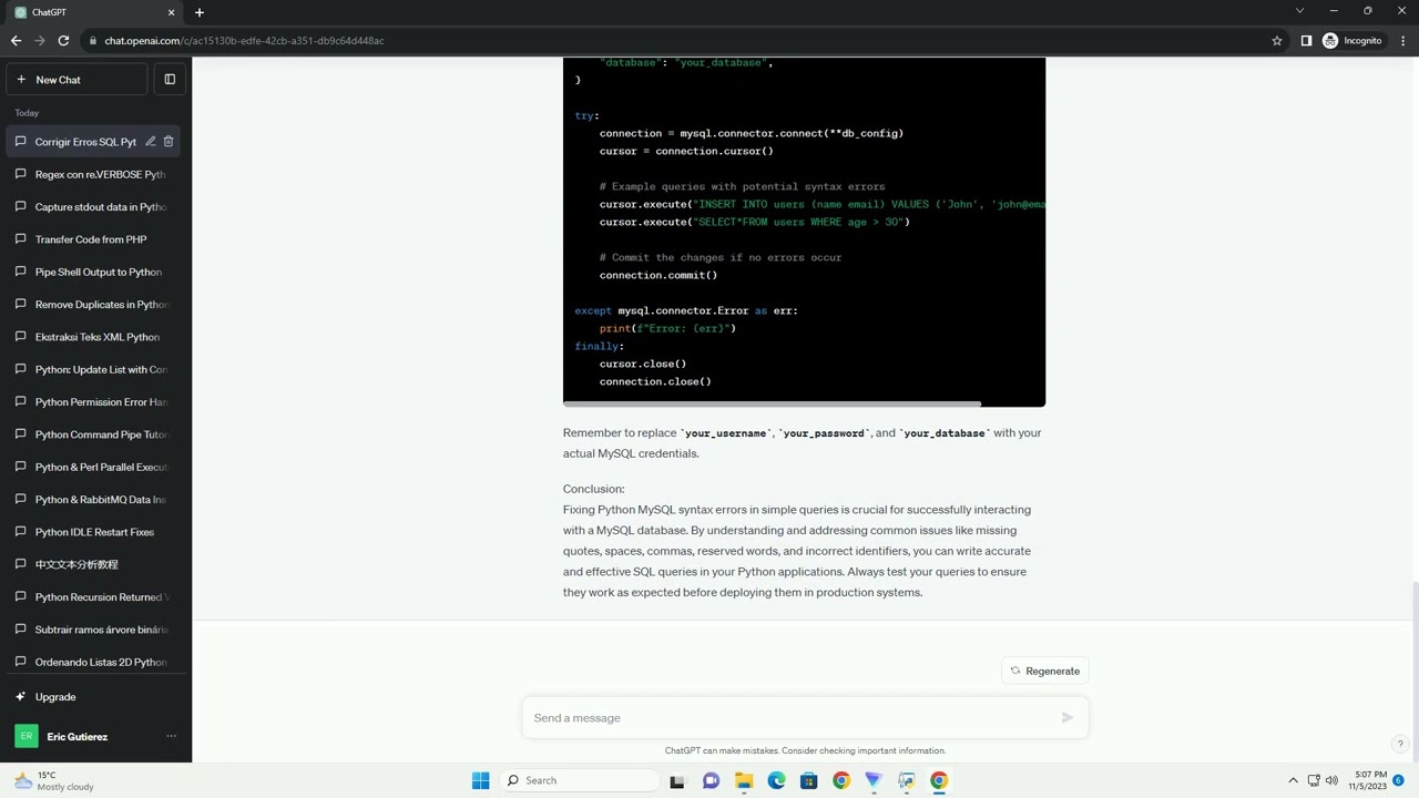 Python MySQL Syntax Error on Simple Query