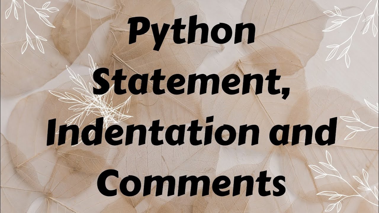 Python Statement, Indentation and Comments | Creative Notes