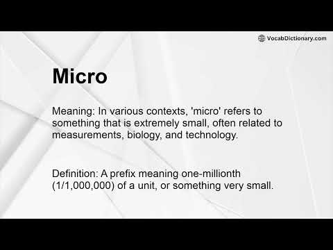 Micro Meaning