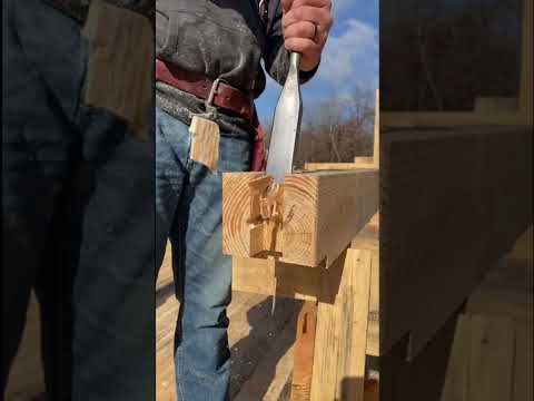 Simple Splice Joint #woodworking #woodwork #framing #construction #building #build #ranching #timber