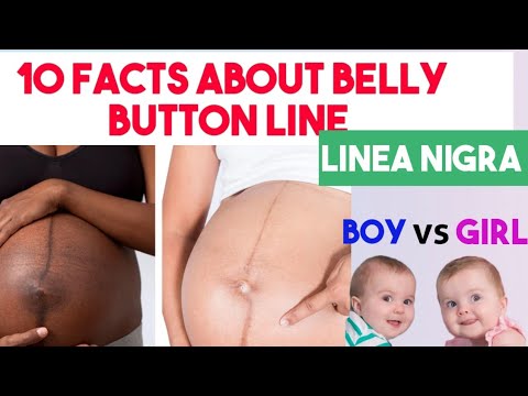 10 facts about belly button line / linea nigra in pregnancy.