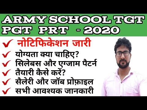 Army School PGT TGT & PRT Recruitment 2022 | Syllabus | Exam Pattern | Job Alert | Job Update 2022