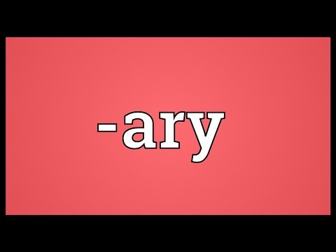 -ary Meaning