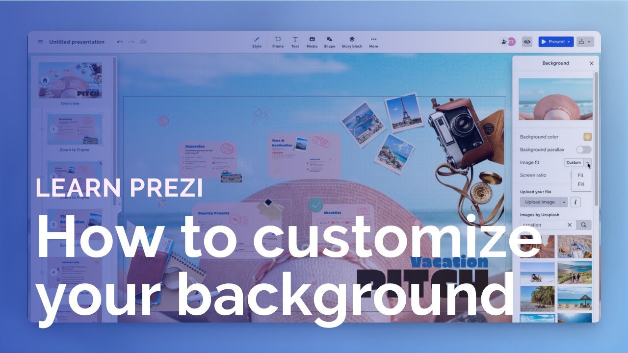 How to customize your background with Prezi Present