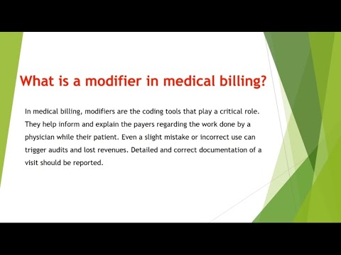 What is a modifier in medical billing. What does AR Caller ?