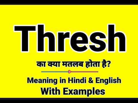 Thresh meaning in Hindi | Thresh ka kya matlab hota hai | Daily Use English Sentences