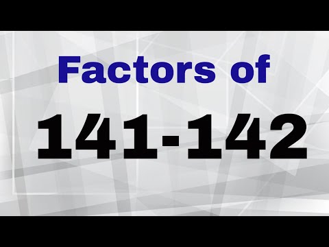 Factors of 141 and 142
