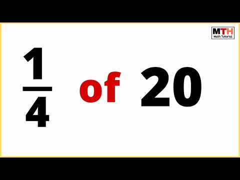 1/4 of 20 is equal to | one fourth of 20 | Fraction of a Number