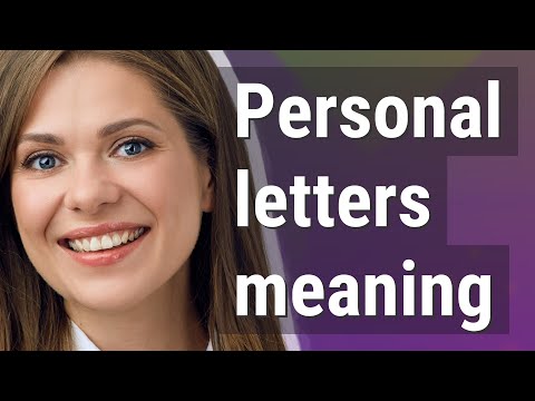 Personal letters | meaning of Personal letters