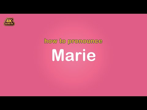 how to pronounce Marie 【Name】