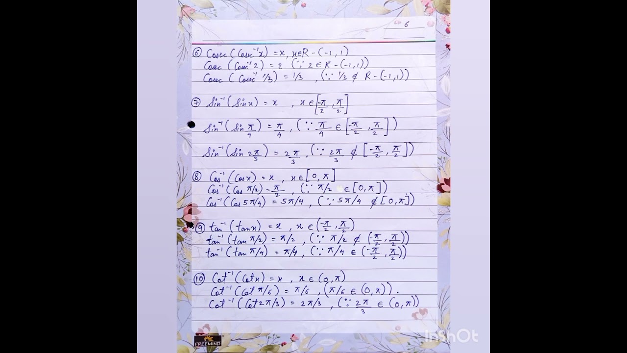 Class 12 Maths project on Inverse Trigonometry function and Trigonometry function CBSE Board