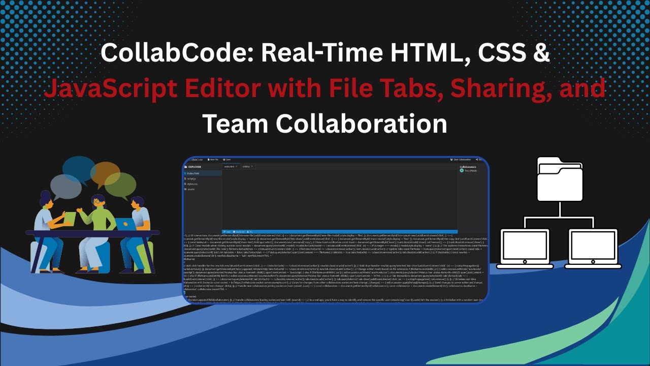 📁 Real-Time Code Editor with HTML, CSS & JavaScript | Build a VS Code Style Interface 👨‍💻🔥