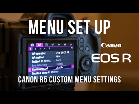 Canon R5: Menu settings for photography (4147C002)