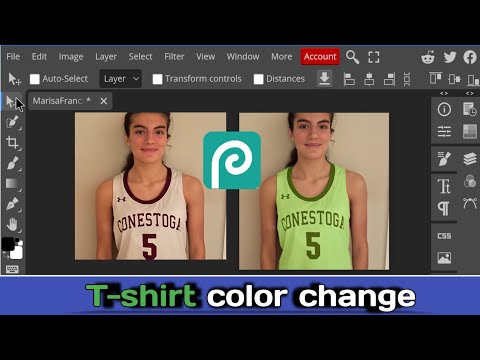 T-shirt color change || photopea tutorial || photopea in mobile 📱 photo editing