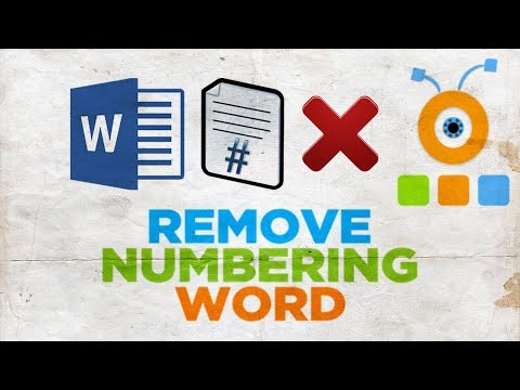 How to Remove Numbering from Some Pages in Word