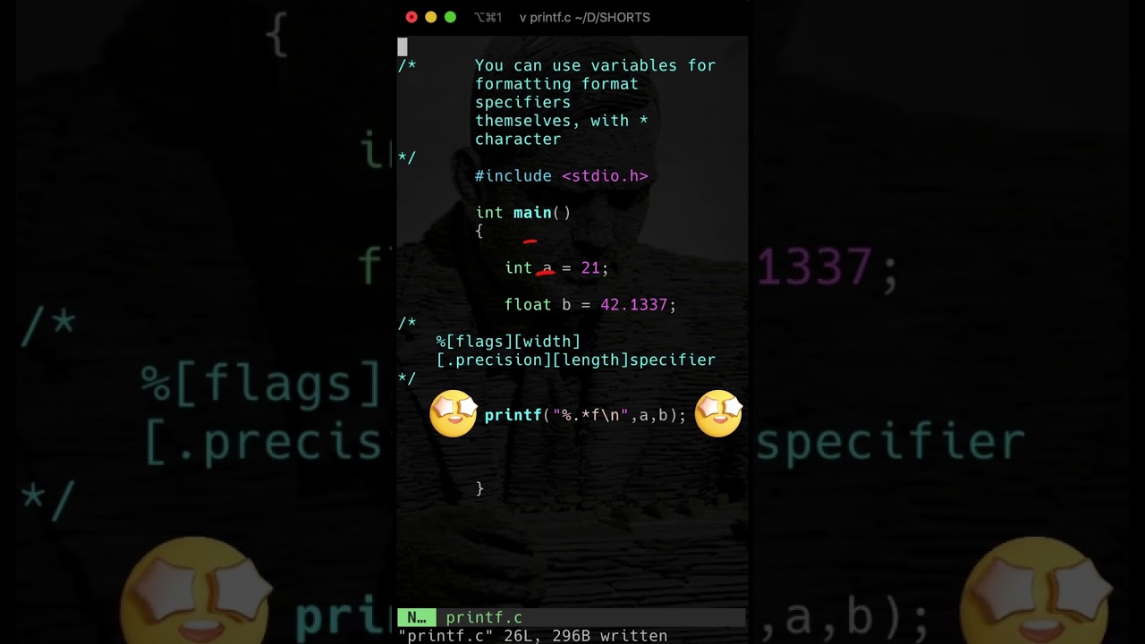 I didn't know this about the printf