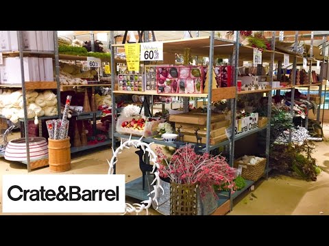 CRATE AND BARREL CHRISTMAS DECORATIONS CHRISTMAS HOME DECOR SHOP WITH ME SHOPPING STORE WALK THROUGH