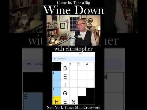 Monday Mini Crossword Time!😅 Come in, Take a Sip, & Wine Down! Let's Solve This Together! 🍷 #shorts