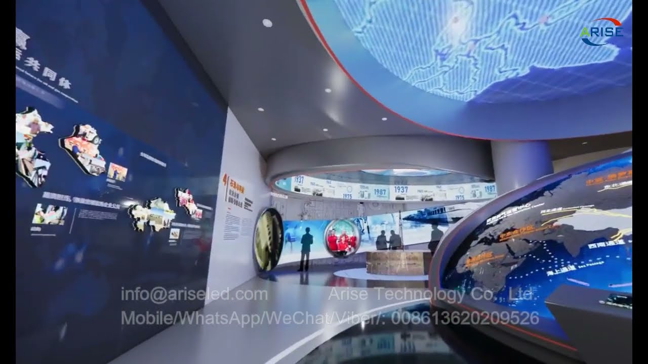 Artificial intelligence interactive experiential LED display exhibition hall, technology creativity