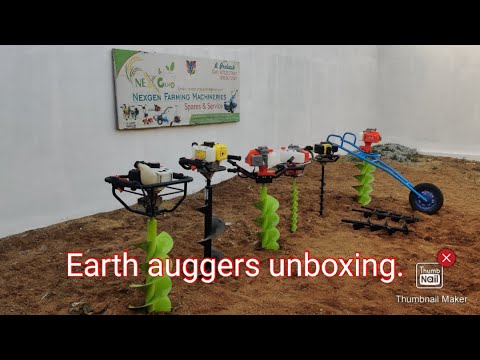 Earth augger unboxing and running. NexGen Farming Machineries - 8712137637