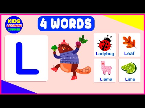 4 Words That Start with L | 4 Words That Start with Letter L for Toddlers | Kids Learning Videos