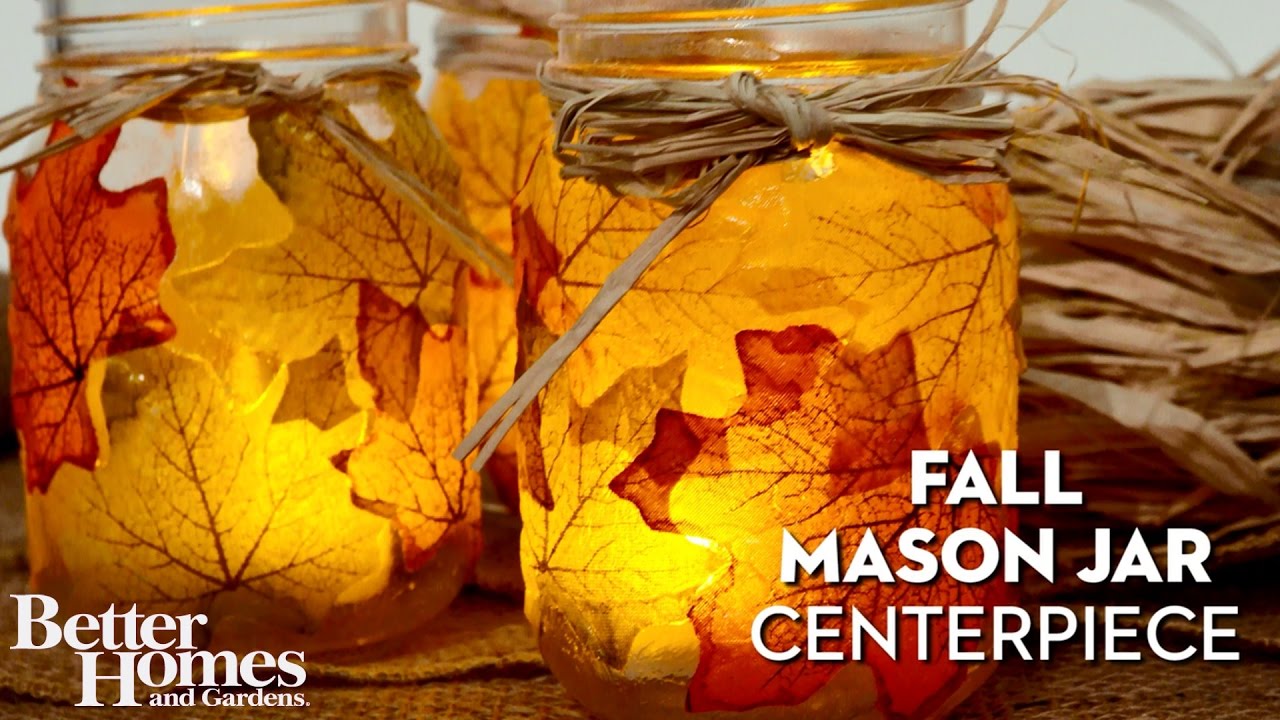 Fall Mason Jar Centerpiece