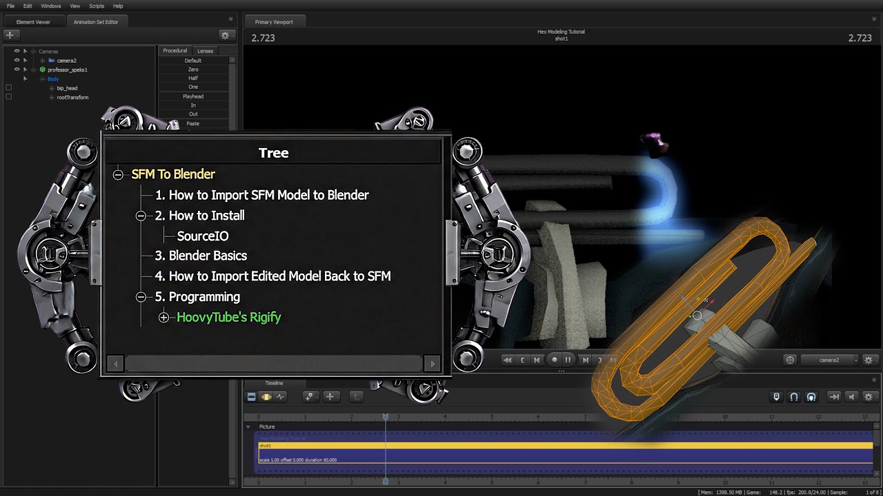 SFM to Blender (P1): Models Importing, Optimizing, Rigging (Optimized/Export Based)