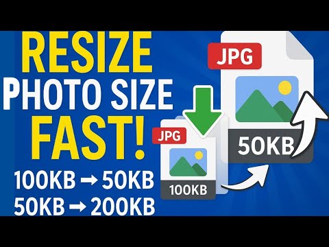 Resize Any Photo to Exact Size (50KB, 100KB, 200KB) – No App Needed!