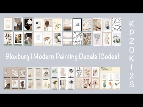 Bloxburg | Modern Painting Decals (Codes)