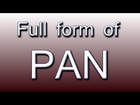Full form of PAN
