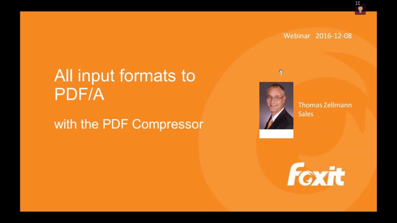 Webinar:  All input formats to PDF/A