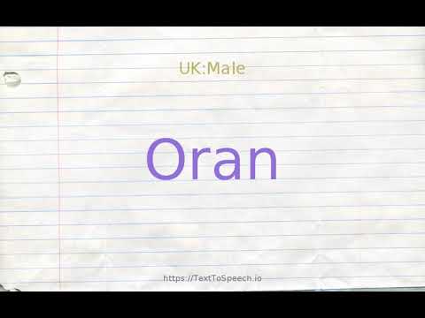 How to pronounce oran