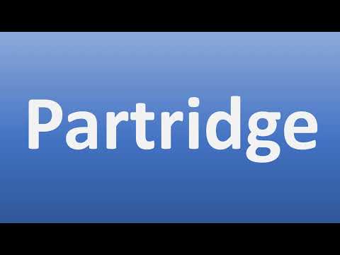 How to Pronounce Partridge