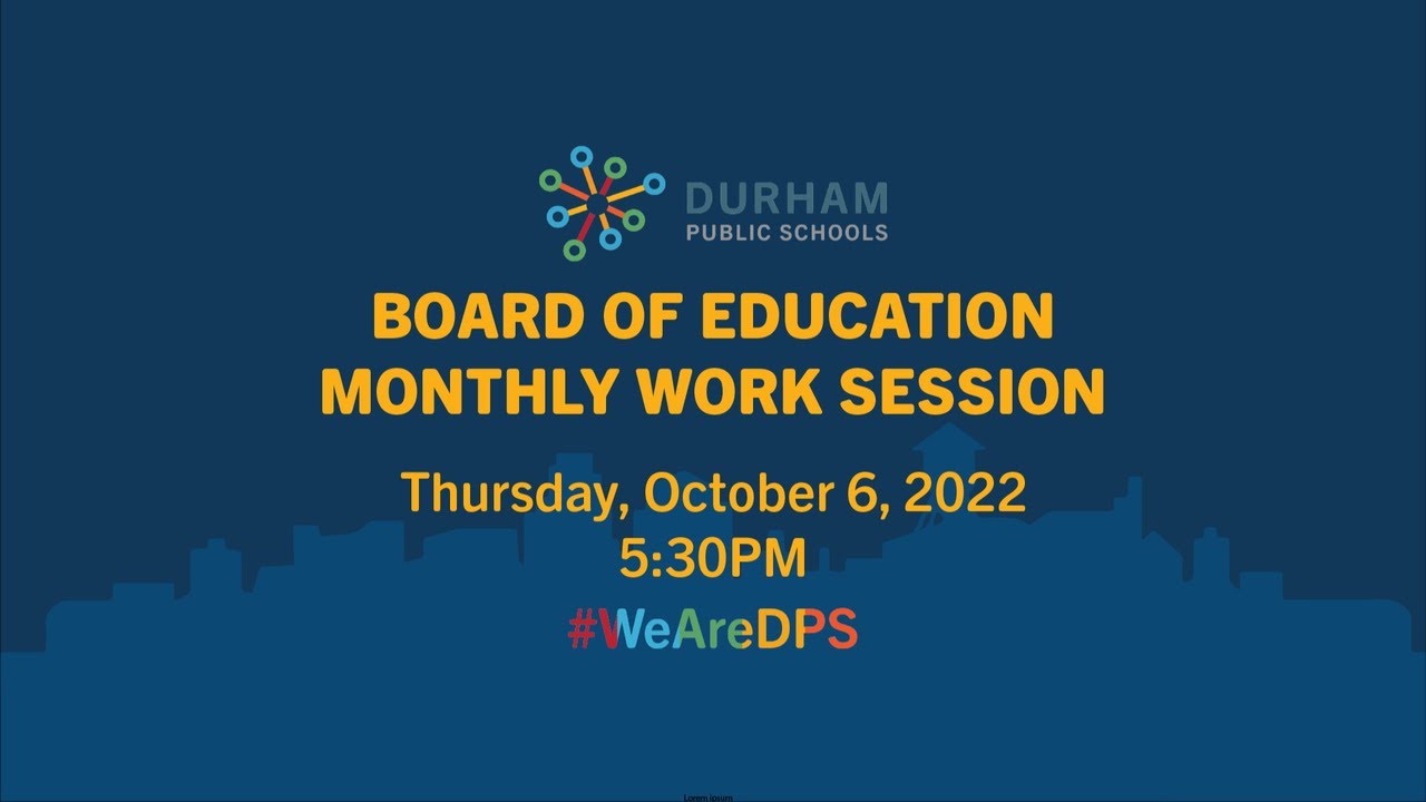 #DPSCommunity | DPS Board of Education Monthly Work Session | 10/6/22