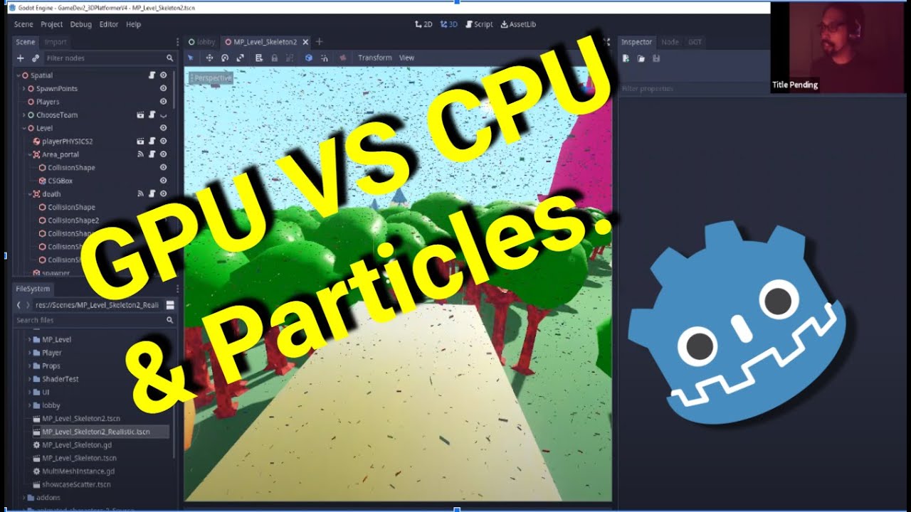 RAM, CPU, GPU Godot and particles
