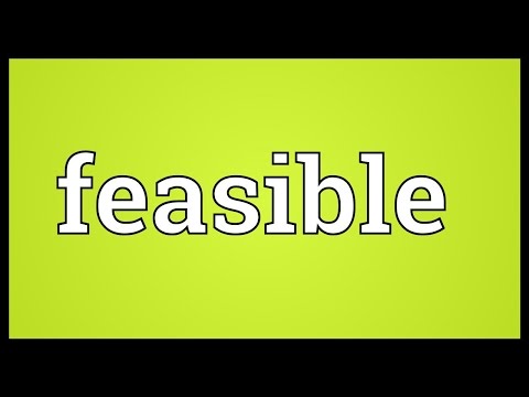 Feasible Meaning