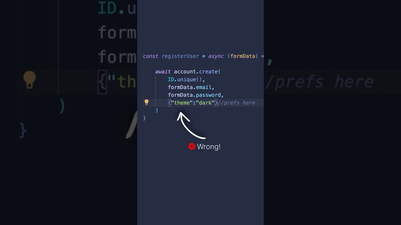 Setting preferences on registration