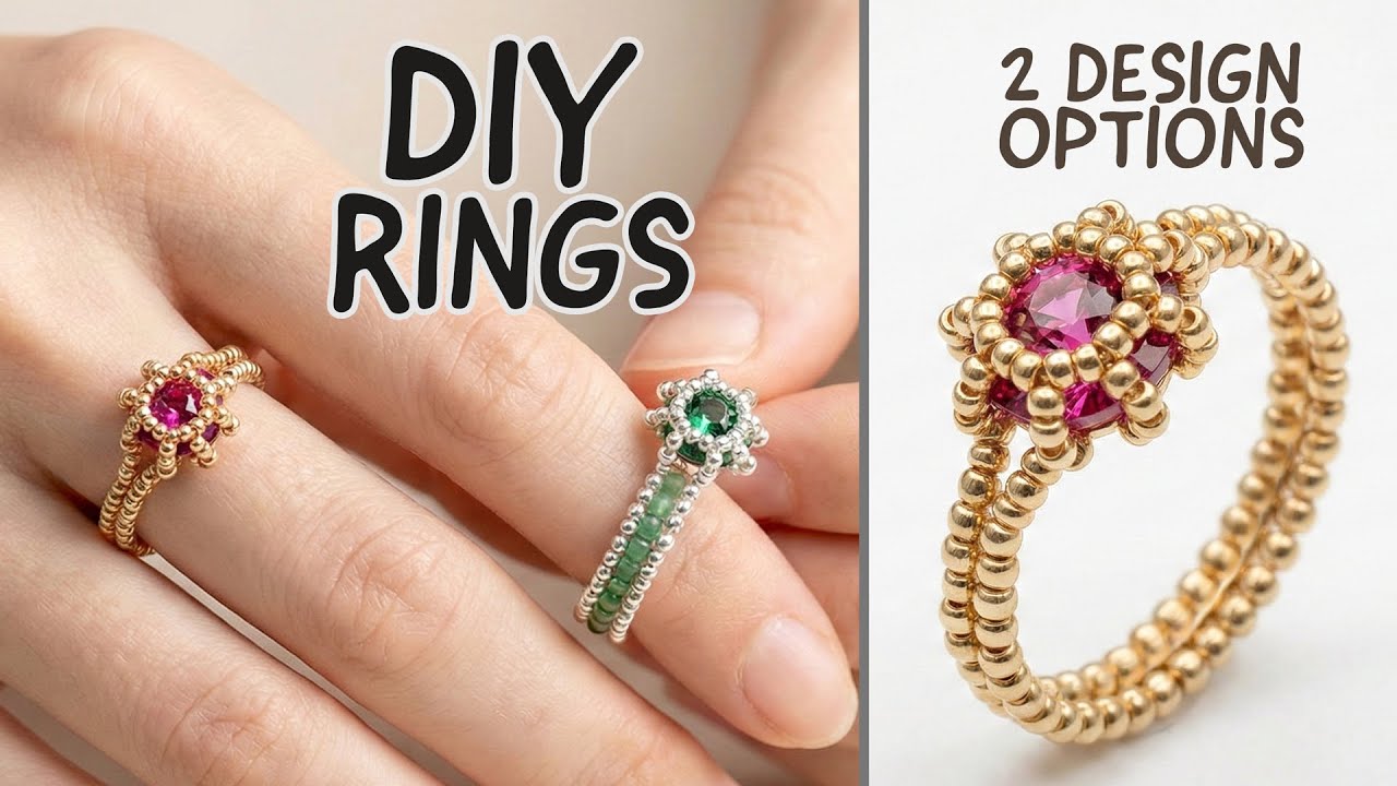 DIY Beaded Ring Tutorial | How to Make an Elegant Seed Bead Bezel Ring