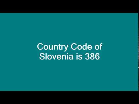 Country Code of Slovenia is 386