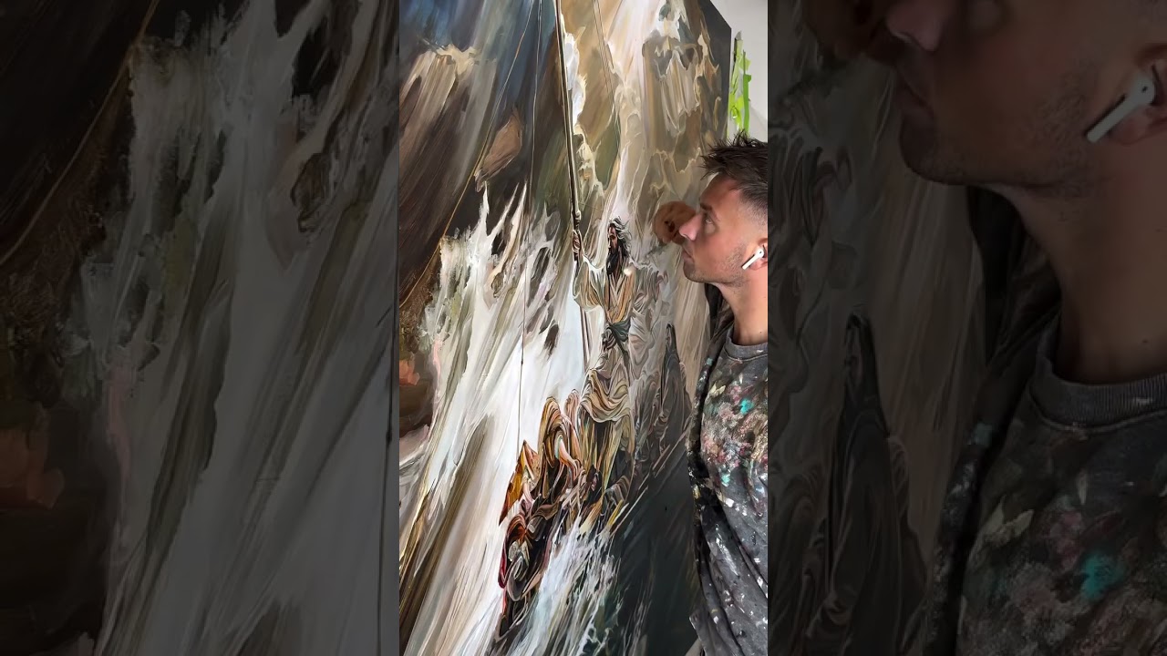 The most EPIC JESUS painting #jesus #painting #art